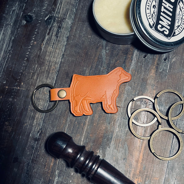 LEATHER STEER KEYCHAIN - Next Level Livestock Camps